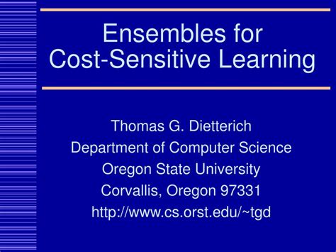 Ppt Ensembles For Cost Sensitive Learning Powerpoint Presentation