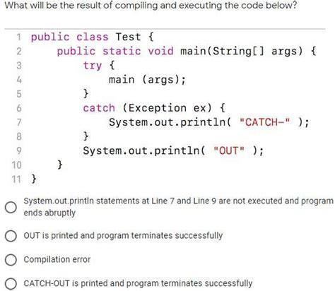 Solved What Will Be The Result Of Compiling And Executing