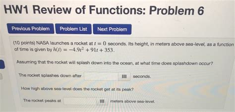 Solved Hw1 Review Of Functions Problem 6 Previous Problem