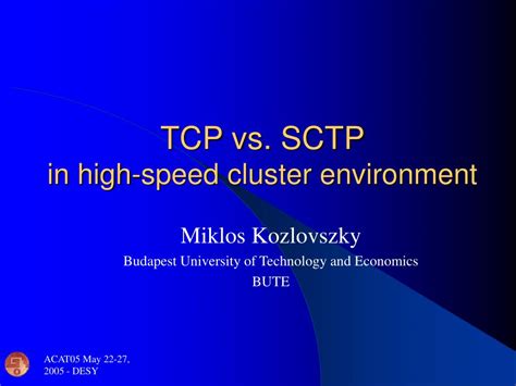 Ppt Tcp Vs Sctp In High Speed Cluster Environment Powerpoint Presentation Id3139048