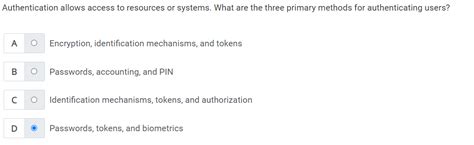 Solved Authentication Allows Access To Resources Or Systems