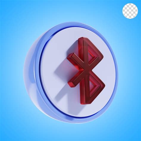 Premium Psd Bluetooth With Round Background 3d Icon