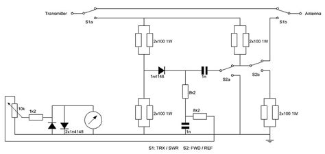 Swr Power Meter Schematic Simple Swr And Pwr Meter