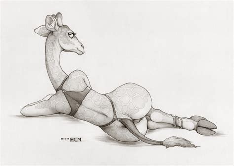 Rule 34 Anthro Ecmajor Eyelashes Female Fur Giraffe Greyscale Hooves