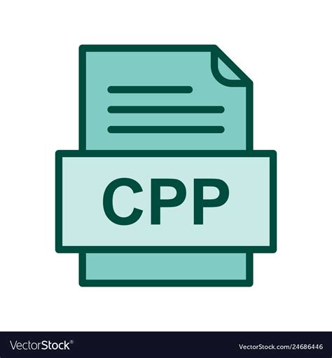 Cpp File Document Icon Royalty Free Vector Image