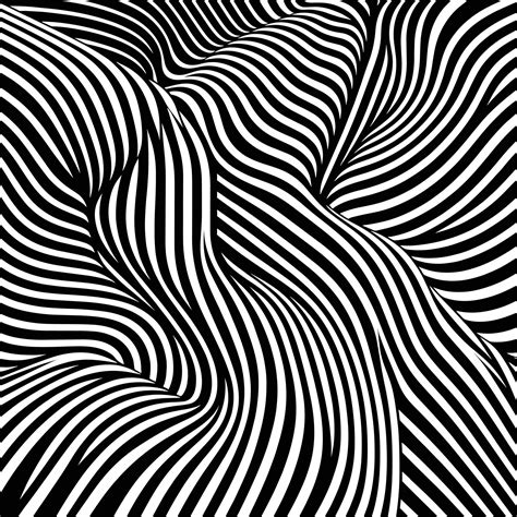 Optical Illusion Stripes Texture Abstract Geometric Background Vector Design Op Art