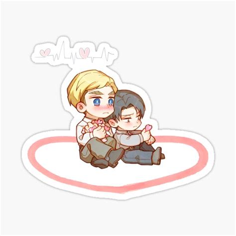 Chibi Erwin Smith And Levi Attack On Titan Sticker For Sale By