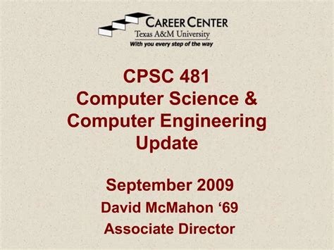 Ppt Cpsc 481 Computer Science Computer Engineering Update Powerpoint