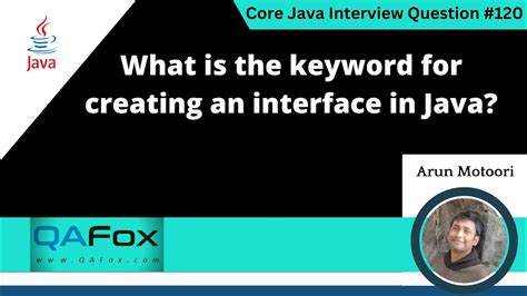 what is the keyword for creating an interface in java core java