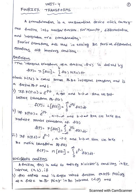 Solution Fourier Transforms Studypool