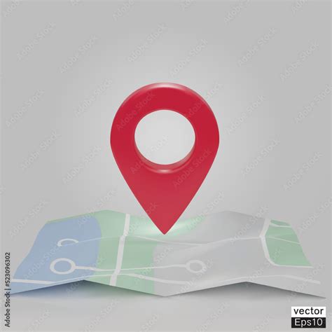 Red Map Pointer Isolated On White Background Map With A Red Location