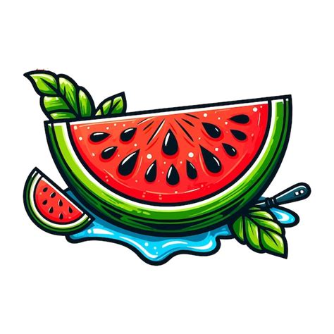 Premium Vector Cute Watermelon Vector Illustration