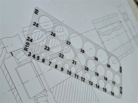 Radius And Diameter Template For Technical Drawings By Jannik Makerworld