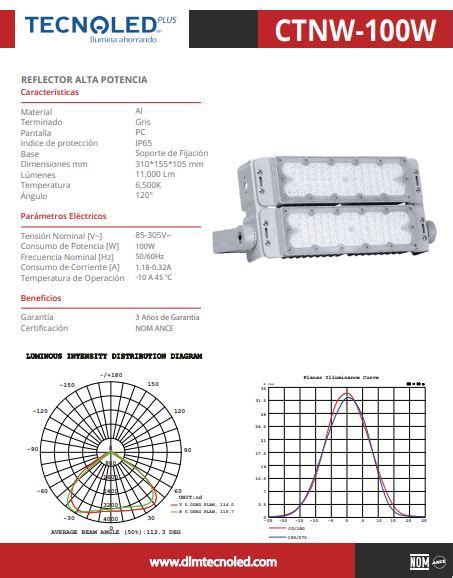 Tecnoled Reflector Ctnw 100w