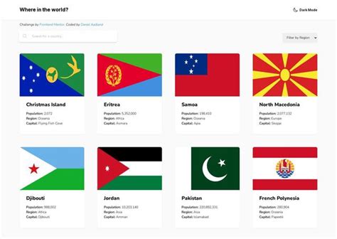 Frontend Mentor Rest Api Country Viewer With Dark Mode Made With