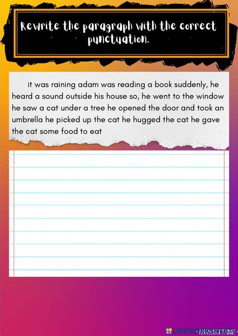 Punctuation Paragraph Worksheets