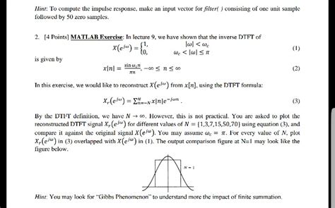Solved Hint To Compute The Impulse Response Make An Input
