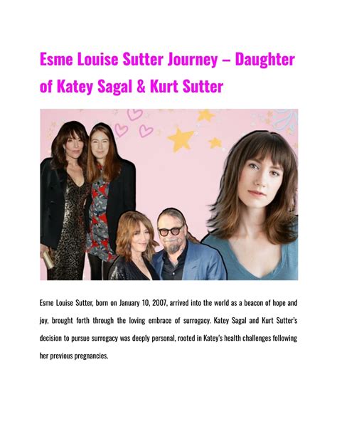 Ppt Esme Louise Sutter Journey Daughter Of Katey Sagal And Kurt Sutter Powerpoint Presentation