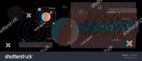 Generative Art Data Visualization Simplex Perlin Stock Vector Royalty