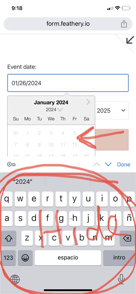how to hide keyboard on mobile when date picker is selected support