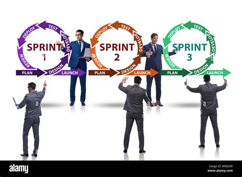 Businessman In Agile Methods Concept Stock Photo Alamy