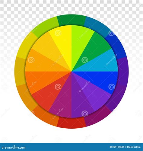 Color Wheel Or Color Picker Circle Flat Vector Icon For Apps And Websites Stock Vector