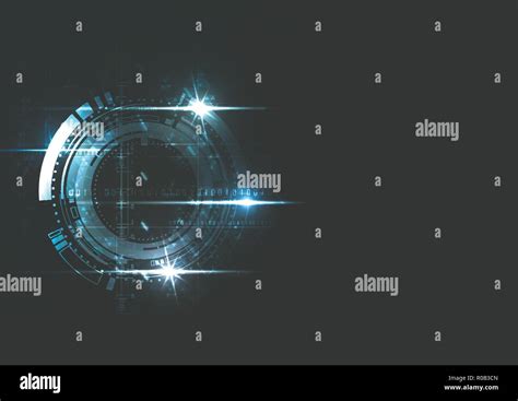Technological Interface Security System Abstract Background Vector