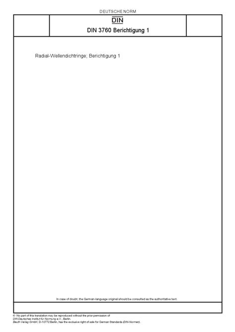 Din 3760 Berichtigung 1