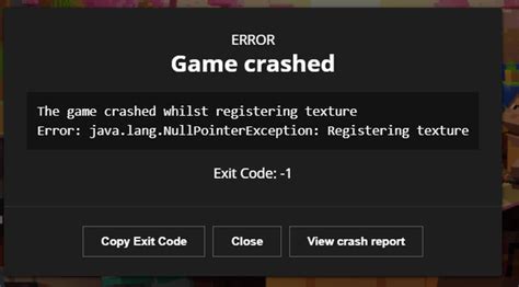Java Crash Report Exit Code 1 Version 1122 Fabric Rminecrafthelp