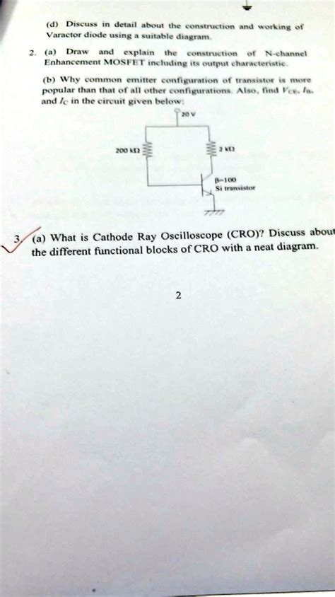 Solved Discuss In Detail About The Construction And Working Of Varactor Diode Using A Suitable