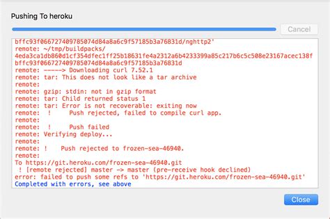 not able to push vapor to heroku stack overflow