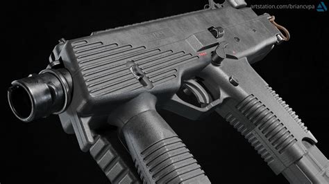 3d Model Brugger And Thomet Mp9 Vr Ar Low Poly Cgtrader