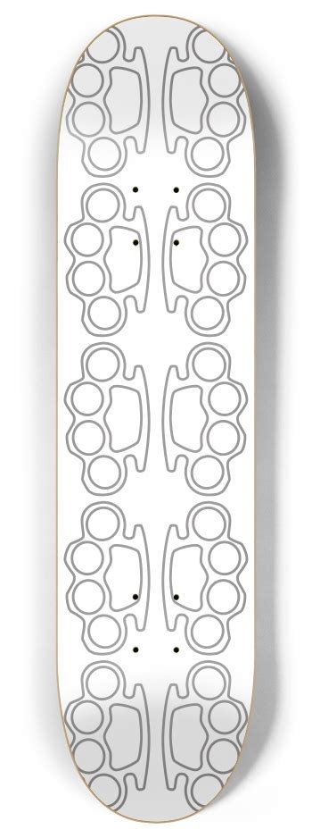 Brass Knuckles Pattern 8 Inch Skateboard Deck By Nassty Shop