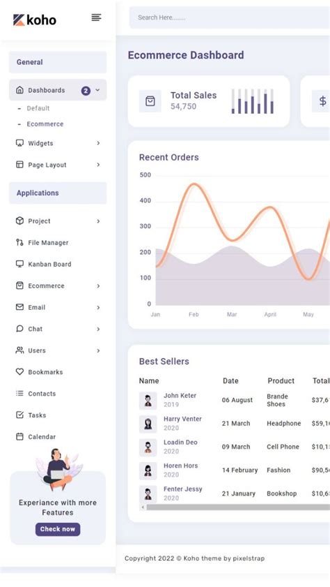 Koho Bootstrap 5 Dashboard Template In 2023 Dashboard Template Kanban Board Page Layout