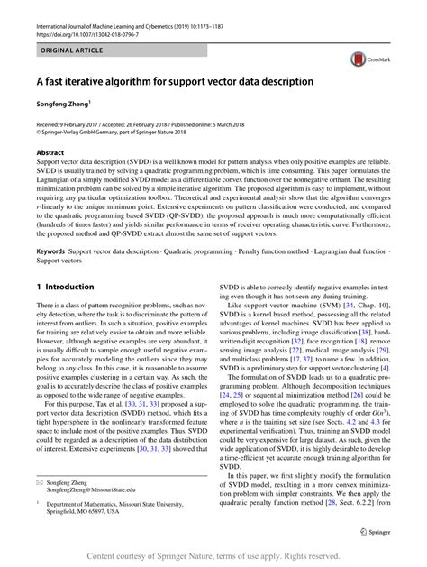A Fast Iterative Algorithm For Support Vector Data Description