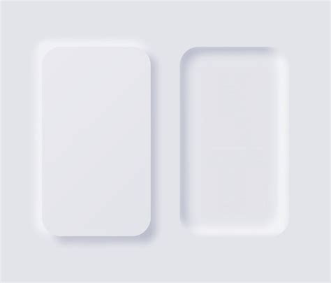 Premium Vector White Button Neumorphism Design Elements Vector Set