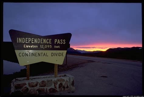 Independence Pass Sign 71
