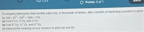solved part 1 ﻿of 9points 0 ﻿of 1a company determines that