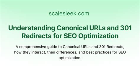understanding canonical urls and 301 redirects for seo optimization
