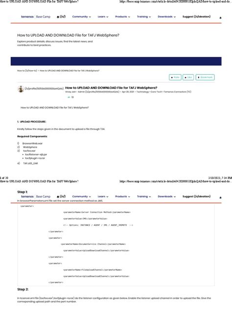 How To Upload And Download Files For Tafj Websphere Using T24