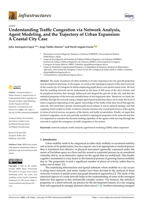 Understanding Traffic Congestion Via Network Analysis Agent Modeling DocsLib