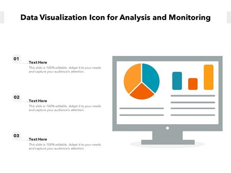 Data Visualization Icon For Analysis And Monitoring Presentation