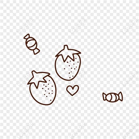부활절 딸기 일러스트 낙서그래피티선 그리기설탕 Png 일러스트 무료 다운로드 Lovepik
