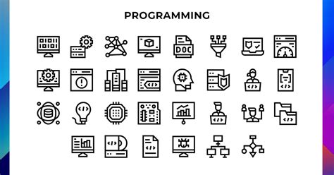 programming icons icons ft code and development envato elements