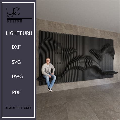 Parametric Wall Panel Cnc Cutting File Parametric Wall Art Decor Dxf Files Digital Download