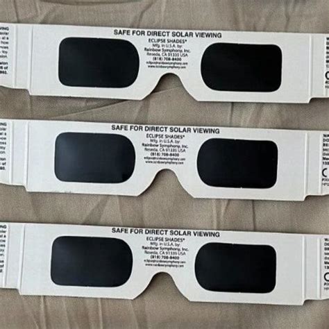 6 Pack New Solar Eclipse Glasses Iso Ce Certified Approved 100 Safe