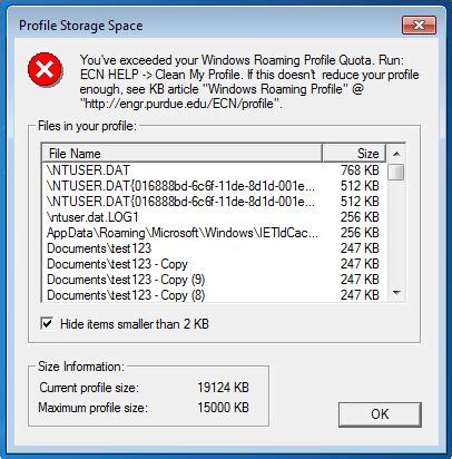 Windows Roaming Profiles Engineering Computer Network Purdue University