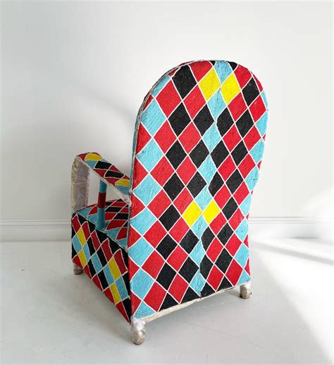 Vintage African Beaded Yoruba Chair Multicolor 2 Chairs Available For