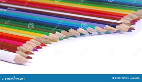 Aligning Colored Pencil Tips Stock Photo Image Of Palette Colors