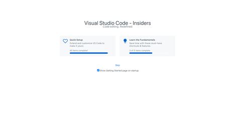 Skip In Getting Started Should Reset Startup Editor Issue 114964 Microsoft Vscode GitHub